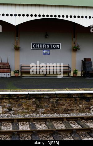 Platform 2 at Churston Railway Station in Devon, England Stock Photo ...