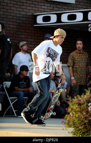 Ryan Sheckler competes during the men's skateboard street elimination ...