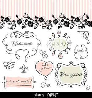 Doodle frames in French style Stock Vector Image & Art - Alamy