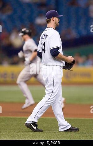 Apr. 24, 2010 - St. Petersburg, Florida, U.S. - John Jaso got hit by a ...