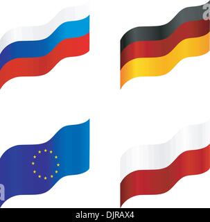 Beautiful national flag of Republic of Poland. original colors and ...