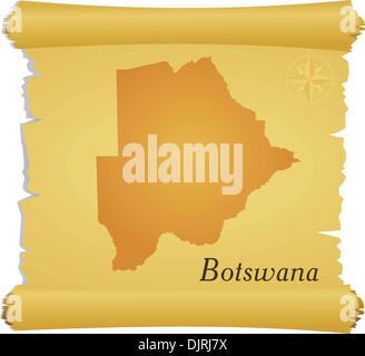 Botswana map, folded paper with Botswana map. Vector illustration Stock Vector Image & Art - Alamy