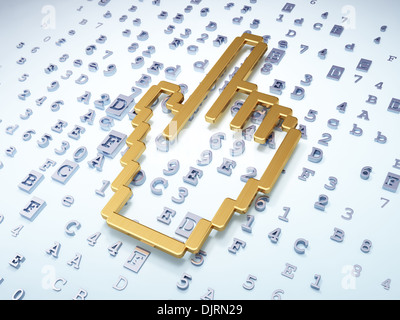 3d golden mouse pointer Stock Photo - Alamy