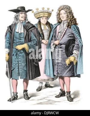 17th century XVII 1600s 1670 Germany Consul and councilor Stock Photo ...