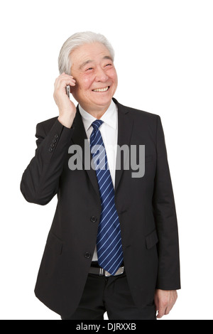 An isolated shot of a senior asian businessman Stock Photo - Alamy
