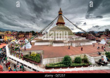 Aerial view of Boudhanath stupa Kathmandu Nepal Asia Stock Photo - Alamy