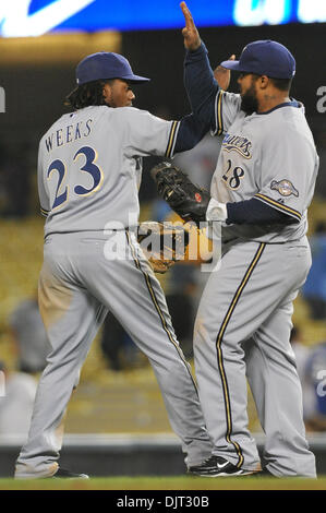 Milwaukee Brewers first baseman Andrew Vaughn forces out Cleveland ...