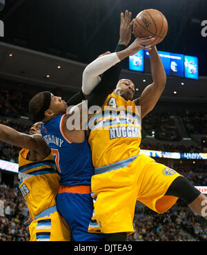 Denver, Colorado, USA. 29th Nov, 2013. Nuggets RANDY FOYE, salutes the ...