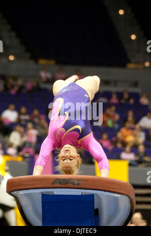 Oregon State at LSU; LSU gymnast Susan Jackson performs on the vault ...