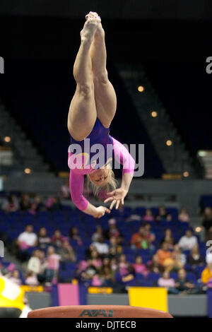 Oregon State at LSU; LSU gymnast Susan Jackson performs on the vault ...