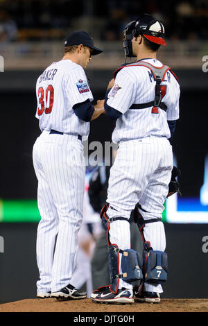 Minnesota Twins starting pitcher Joe Ryan throws during the first ...