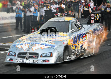 30 April 2010: NHRA Full Throttle Series driver Pat Dakin waits to send ...
