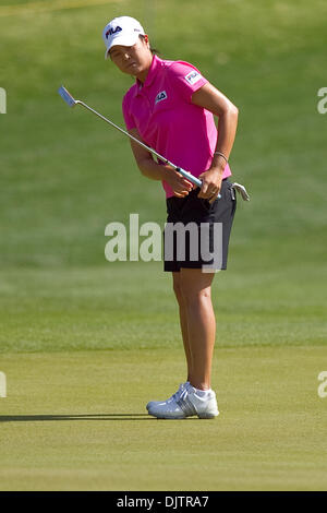 Hee-Won Han of South Korea holds up her club after she won the LPGA ...