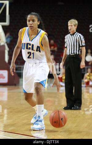 13 March 2010: Doreena Campbell of UCLA drives to the basket against ...