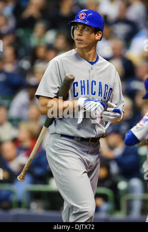 Chicago Cubs left fielder Tyler Colvin (21) rounds the bases after his ...
