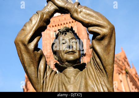 The statue of Brian Clough, at Nottingham Speakers' Corner, in ...
