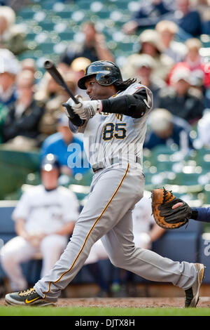 Pittsburgh Pirates left fielder Lastings Miledge #85 had 2 hits and a ...