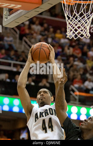 12 March 2010: Akron Zips Brett McKnight (23) shoots a running shot in ...