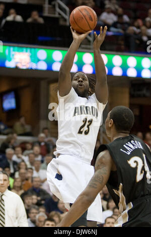 12 March 2010: Akron Zips Brett McKnight (23) shoots a running shot in ...