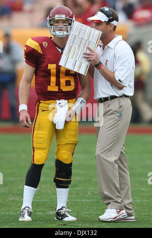 USC Trojans head coach Lane Kiffin during the NCAA Football game ...