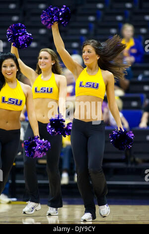 LSU Tiger Girls dance team performs during the game between the ULM ...