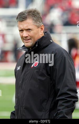 Utah head coach Kyle Whittingham walks onto the field during an NCAA ...