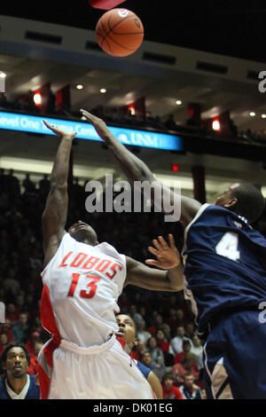 University of New Mexico guard Jamal Fenton (13) communicating with his ...