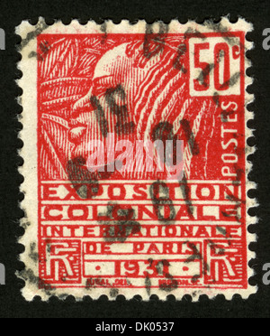 old colonial exposition France postage stamp Stock Photo - Alamy