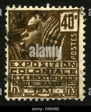 old colonial exposition France postage stamp Stock Photo - Alamy