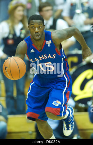 Kansas guard Elijah Johnson (15) covers Radford guard Amir Johnson (11 ...