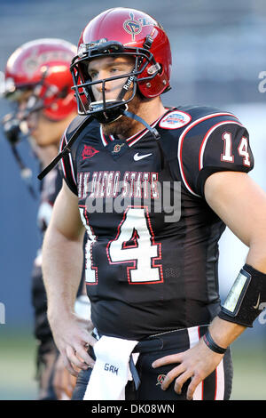 San Diego State Aztecs quarterback Ryan Agnew (9) during the DXL Frisco ...