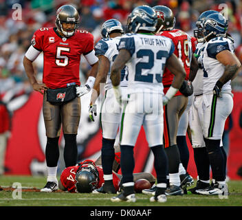 The Tampa Bay Buccaneers play the Seattle Seahawks during the second ...