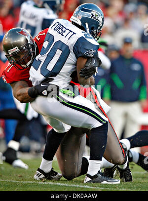 The Tampa Bay Buccaneers play the Seattle Seahawks during the second ...