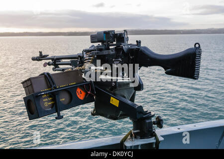 General Purpose Machine Gun (GPMG), turrett mounted on a Royal Navy ...