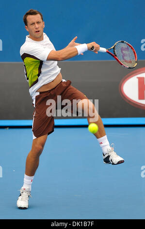 Philipp Kohlschreiber (GER) in action at the Australian Open 2012, ITF ...