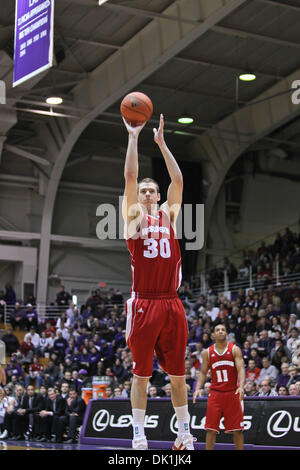 Jan. 23, 2011 - Evanston, Illinois, U.S - Wisconsin forward Mike ...