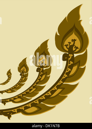 Thai Arts line design Stock Photo - Alamy