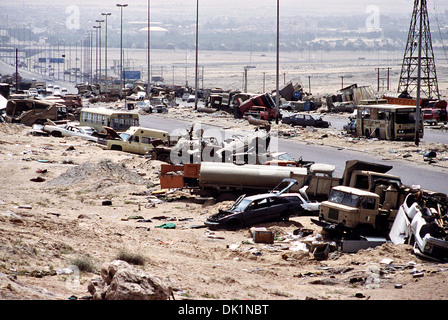 The Highway of Death in Gulf War One. Photograph by Dennis Brack bb24 ...