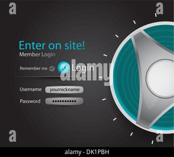 Vector techno login page background Stock Vector Image & Art - Alamy