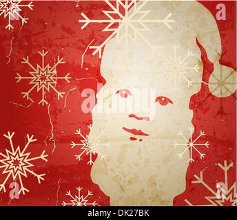 Santa Claus. Portrait on grunge background Stock Vector Image & Art - Alamy