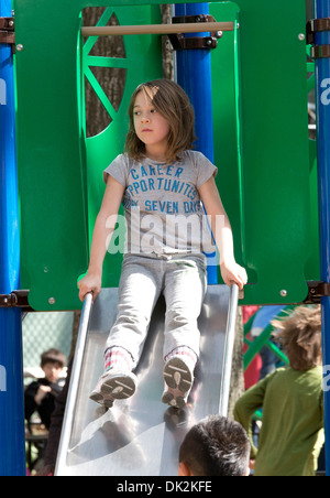 Ava Jackman playing in a playground New York City, USA - 13.04.12 Stock ...