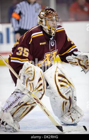 Feb. 18, 2011 - Madison, Wisconsin, USA - Minnesota defenseman Aaron ...