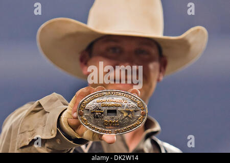 Feb. 19, 2011 - Arlington, Texas, US - Professional Bull Rider Colby ...