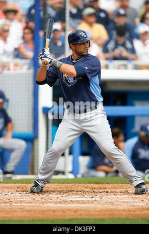 Tampa Bay Rays catcher Nevin Ashley takes batting practice as pitchers ...