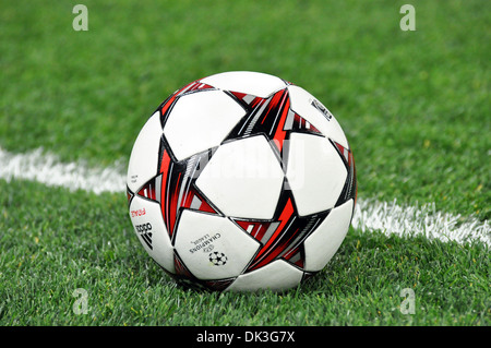 LEVERKUSEN – UEFA Champions League ball during the UEFA Champions ...