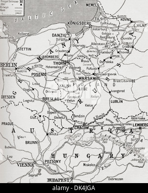 World War I 1914-1918: Eastern Front. German mortar in position near ...