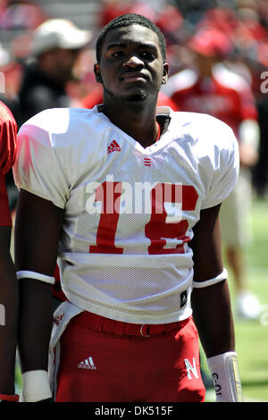 Apr. 16, 2011 - Lincoln, Nebraska, U.S - Nebraska's ALONZO WHALEY (45 ...