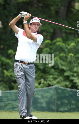 Bubba Watson hits his tee shot on the third hole during the second ...