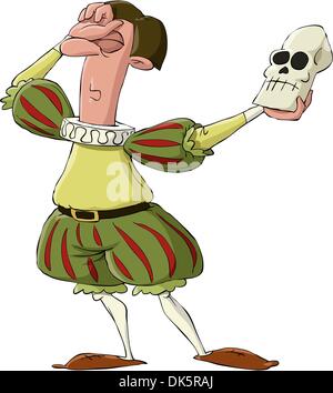 Vector Illustration of Hamlet Play Isolated on White Background Stock ...