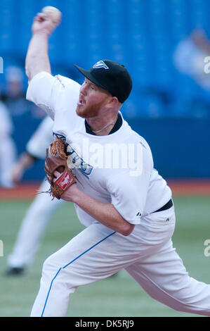 Toronto Blue Jays pitcher Jesse Carlson throws against the Philadelphia ...